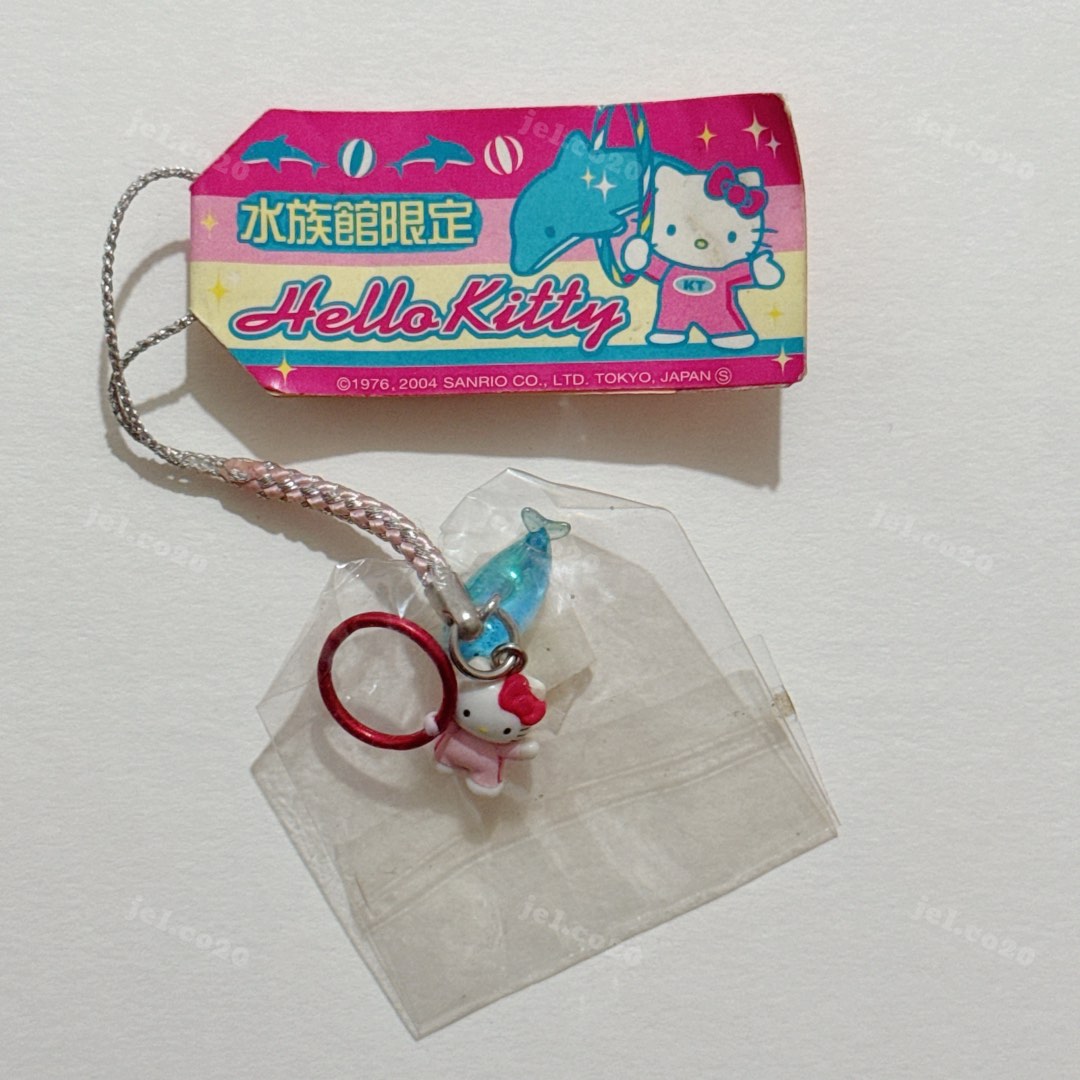 Rare Sanrio Hello Kitty Gotochi Aquamarine Dolphin Kitty Charms ...