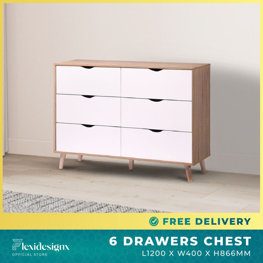 RAYA PROMOTION! Wooden display cabinet/ 6 Chest Drawer / SINGAPORE ...