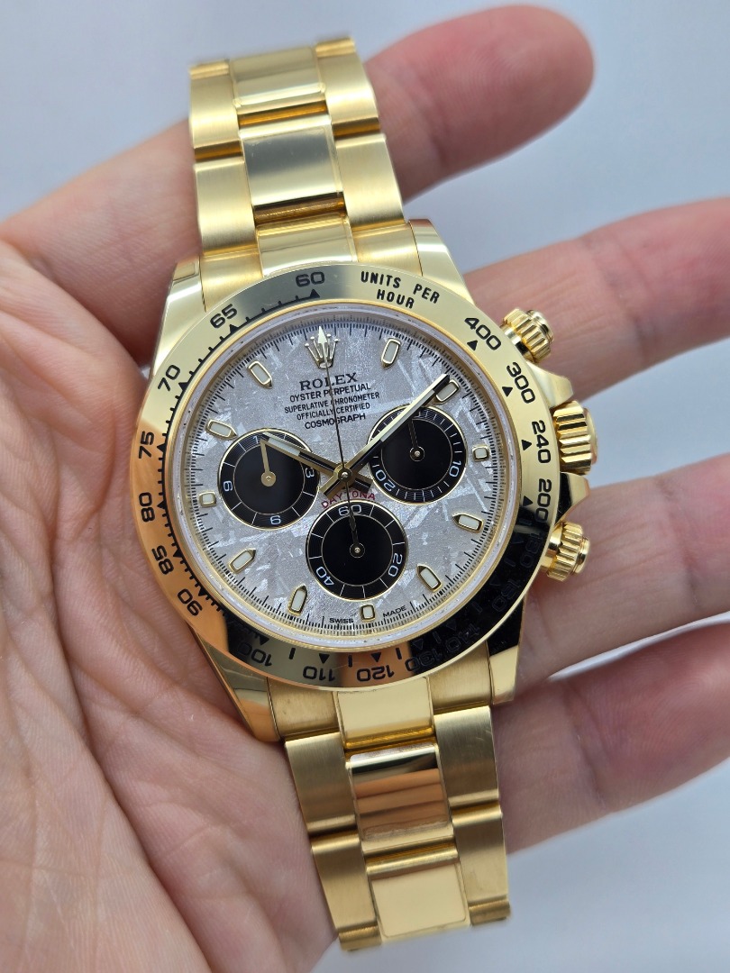 Rolex 116508 Daytona Meteorite Yellow Gold Oyster Meteor Met Mete ...