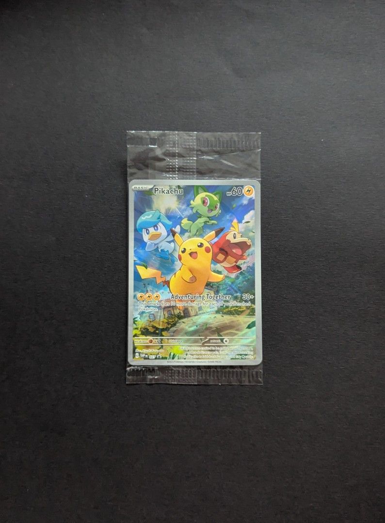 (SEALED) Pikachu IR Paldea Evolved ETB Promo Pokemon Card Tcg, Hobbies ...
