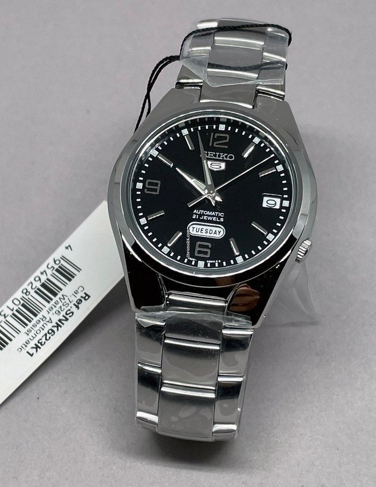 Seiko 5 SNK623 Men's / Unisex Automatic Black Dial Stainless Steel ...
