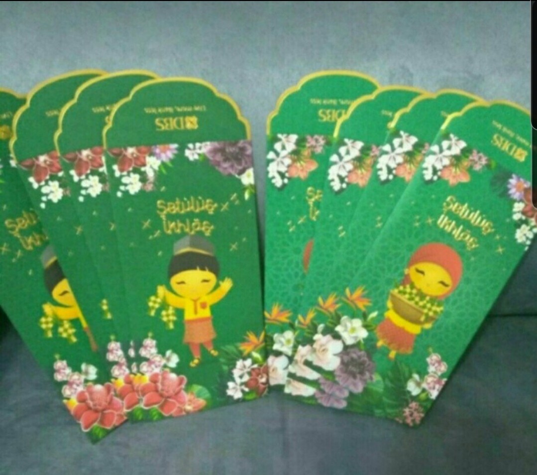 4pcs Setulus Ikhlas Sampul Duit Raya Festive Green Money Envelopes/ Ang ...