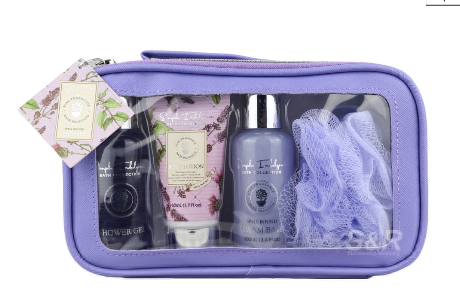 Simple Indulgence Bath Collection Clear Window Pouch, Beauty & Personal ...