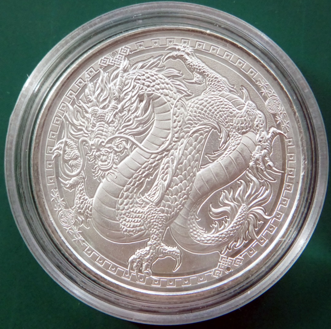 SL-6 - 2024 Mason Mint Year of the Dragon Ying Yang 1 oz Silver Round ...