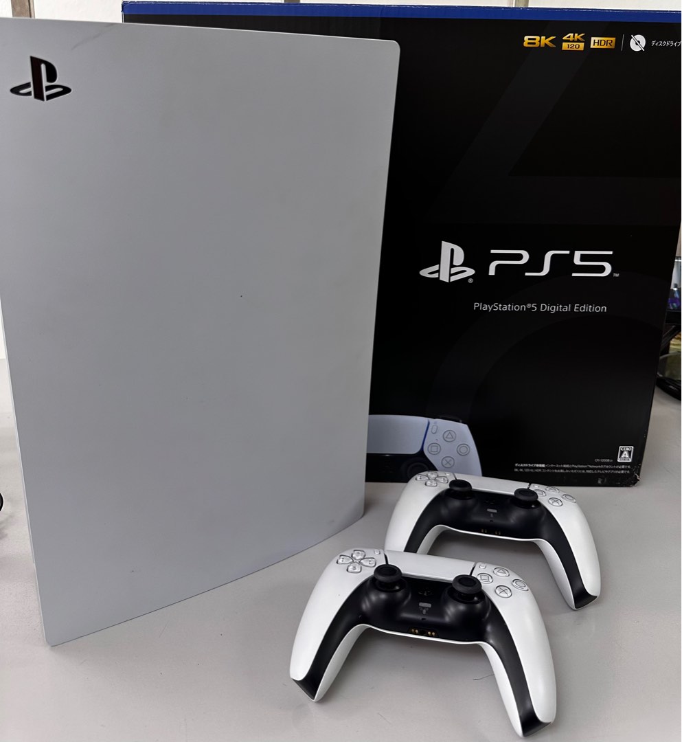 Sony PS5 Fat Digital JP Set, 825GB, 2 Dual Controller, Video Gaming ...