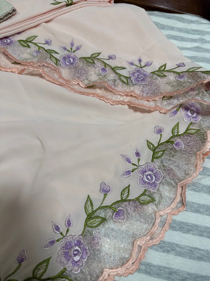 Telekung Tea In Peach, Women's Fashion, Muslimah Fashion, Prayer Sets ...