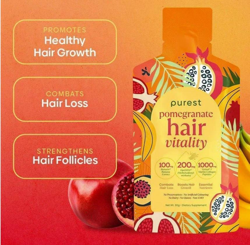 (30 sachet) THE PUREST CO - Pomegranate Hair Vitality, Health ...