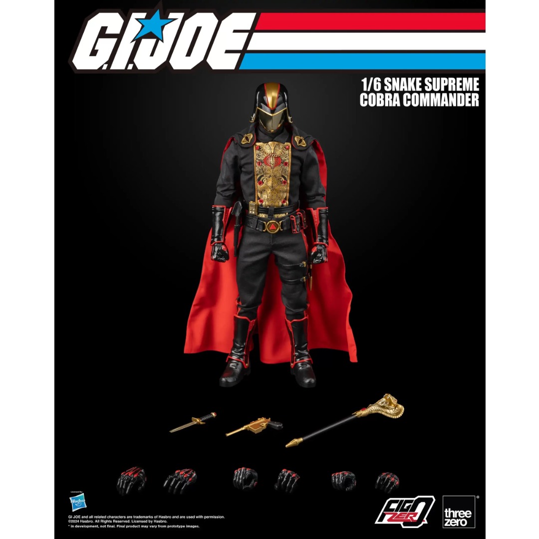 Threezero G.I. Joe FigZero 1/6 Snake Supreme Cobra Commander Action Figure Toy, Hobbies & Toys ...