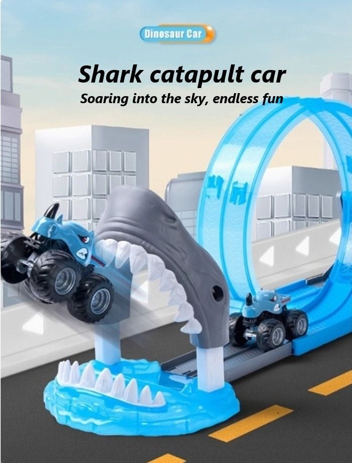 Toy Speed racing Shark monster track car vehicle Crazy 360 degree ...