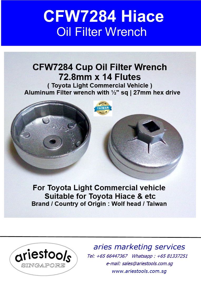 Toyota Light Commercial vehicle .Hiace oil filter opener, Land Cruiser ...