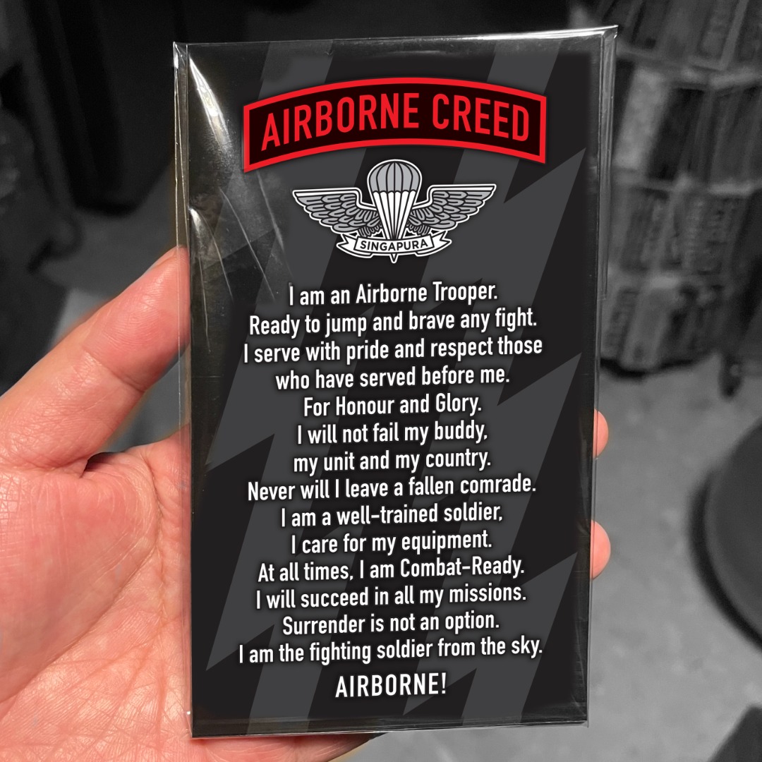 Waterproof Stickers : SAF AIRBORNE CREED . 145 x 85 mm ., Hobbies ...