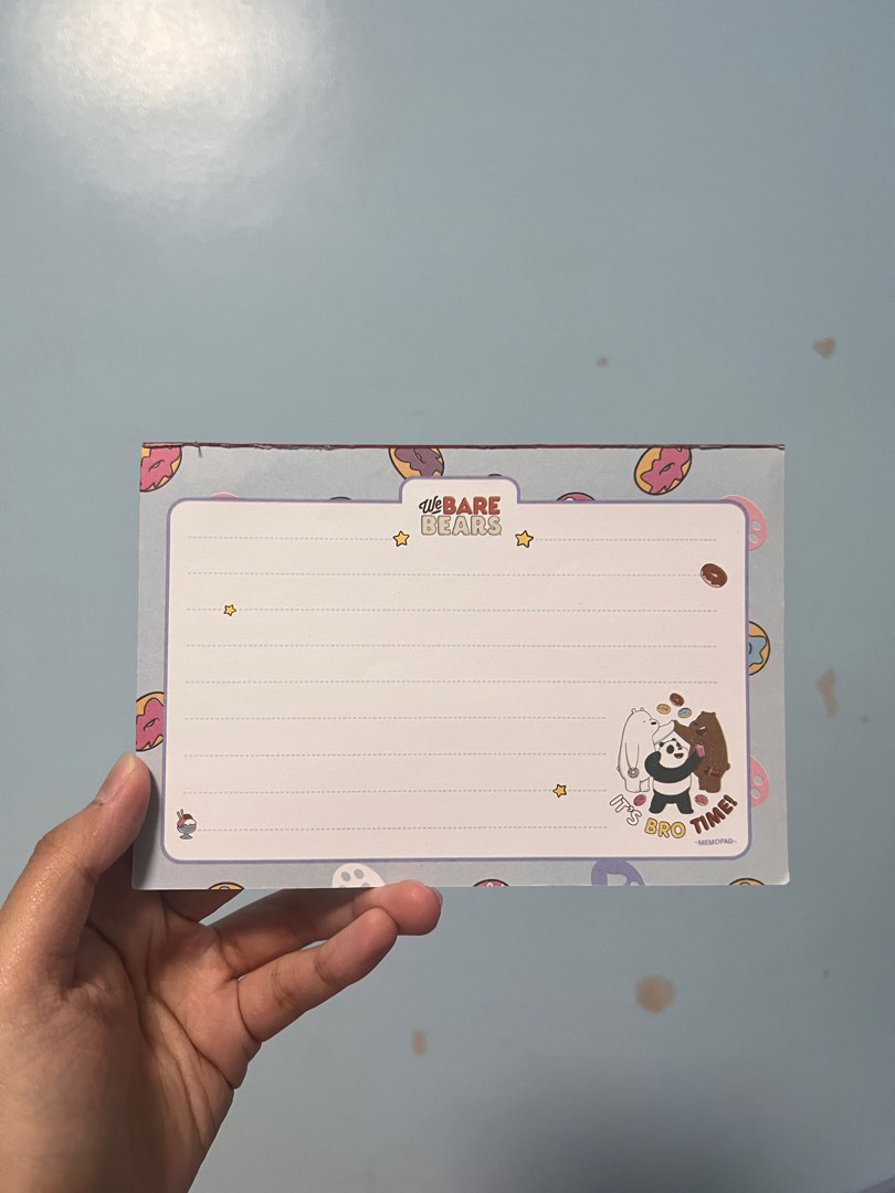 We Bare Bears Memopad, Hobbies & Toys, Stationary & Craft, Stationery ...