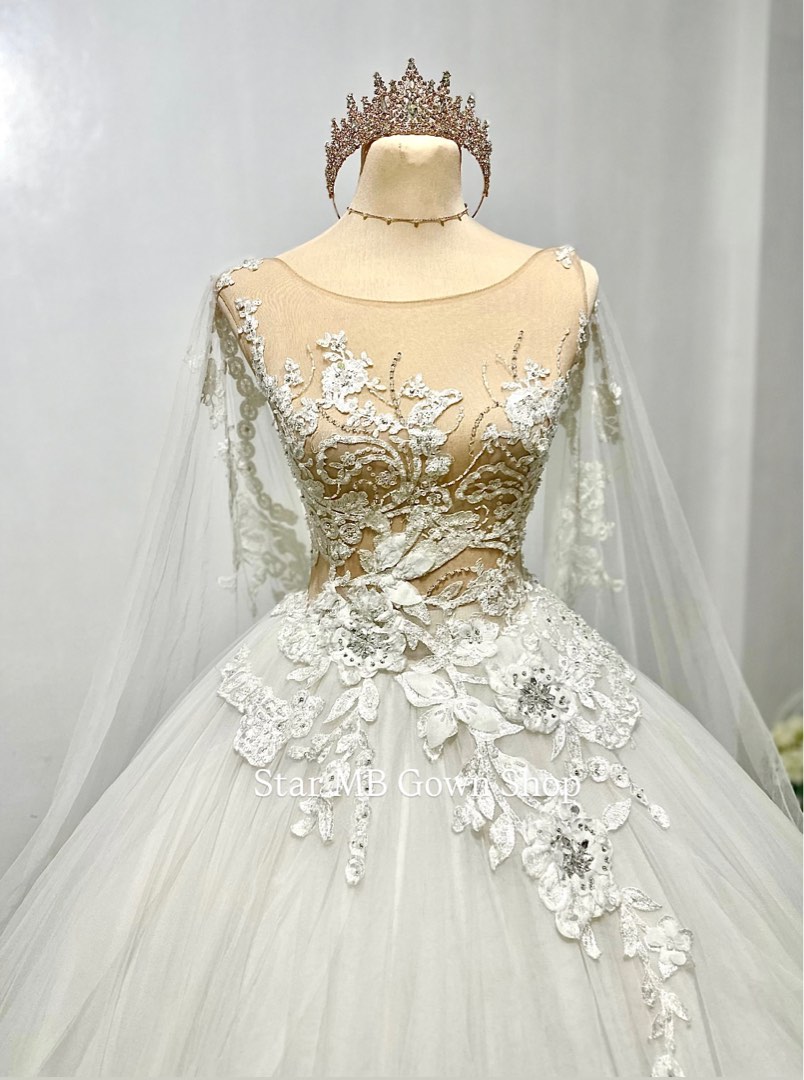 Wedding gown,Sagala gown,White gown, Women's Fashion, Dresses & Sets ...