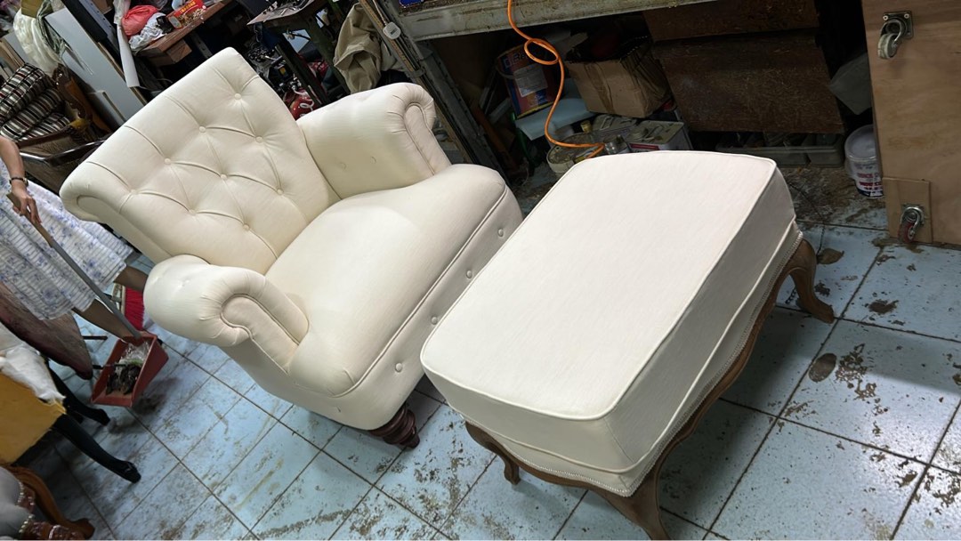 Wingback chair Reupholstery service, Furniture & Home Living, Furniture ...