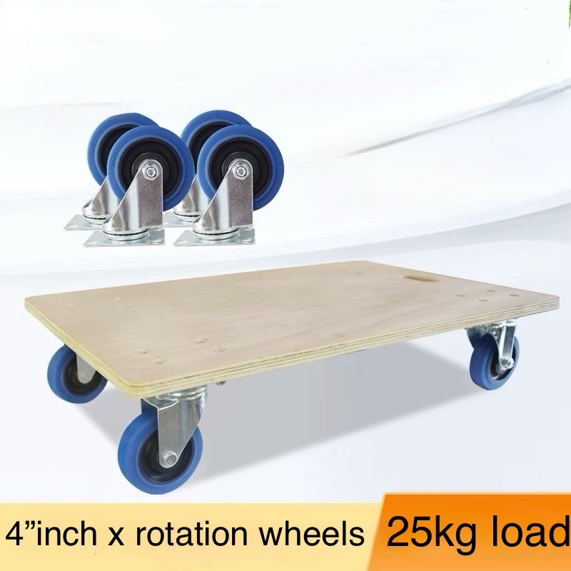 Wooden platform trolley mover heavy duty wood trolley, Furniture & Home ...