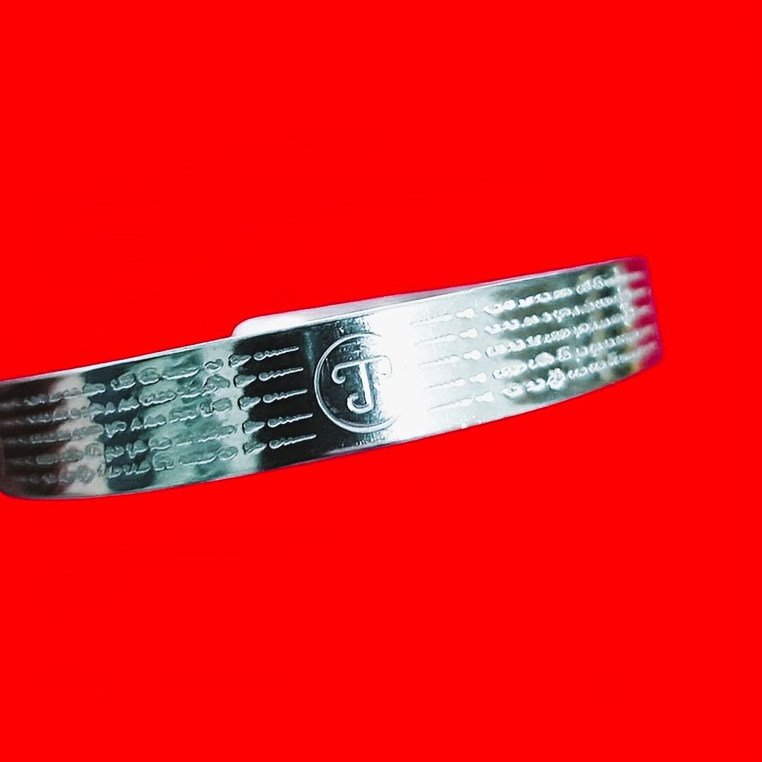 Ha Teow Yant Wealth Bangle/5 Rows Yantra Kamlai/五条经文招财手环, Random Serial ...