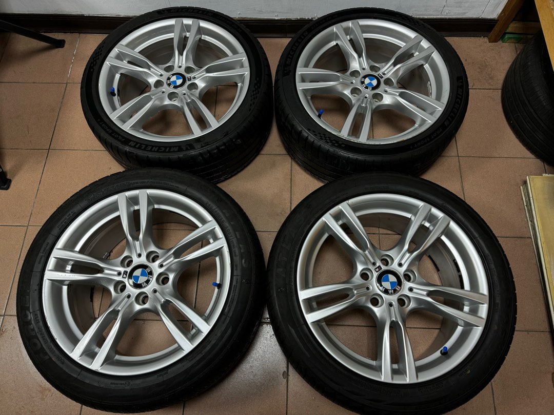 【售】5孔120 18吋 BMW 原廠400M M版鋁圈含胎 前後配, 汽機車零配件在旋轉拍賣
