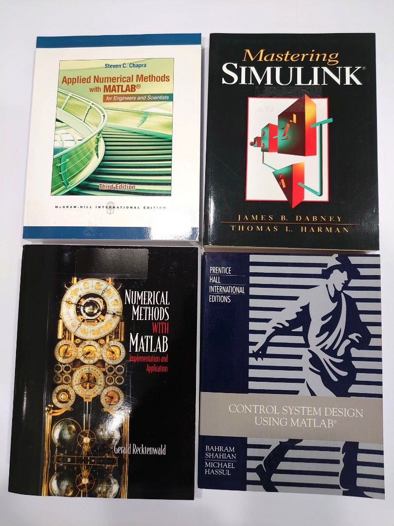 $5 each. Applied Numerical methods with Matlab. Mastering Simulink. Control system design ...