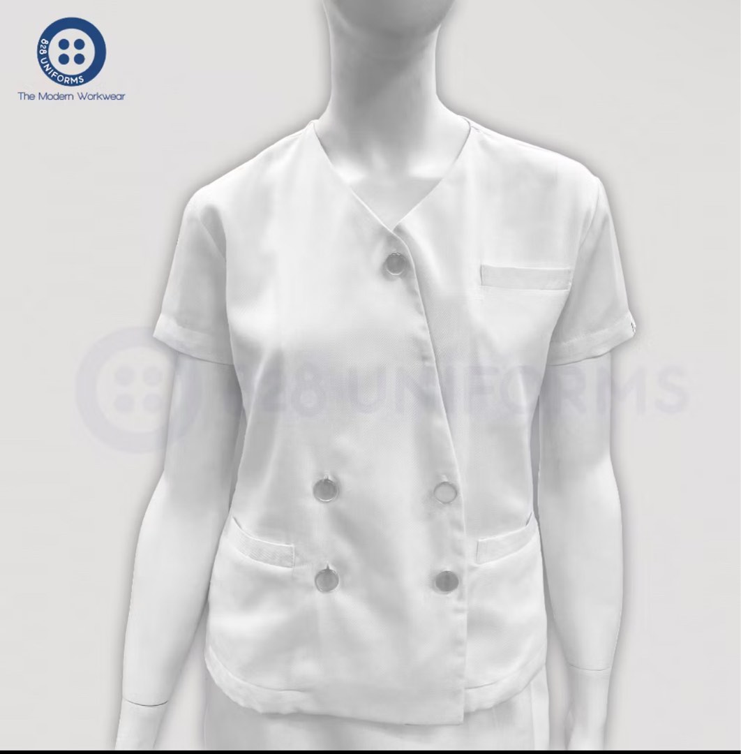 828 uniform white medical uniform, Women's Fashion, Tops, Blouses on ...