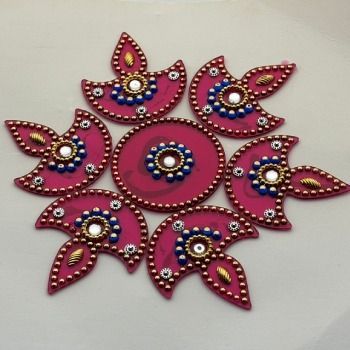 Acrylic Baby Rangoli -7 pieces set/decorations for festivals like ...