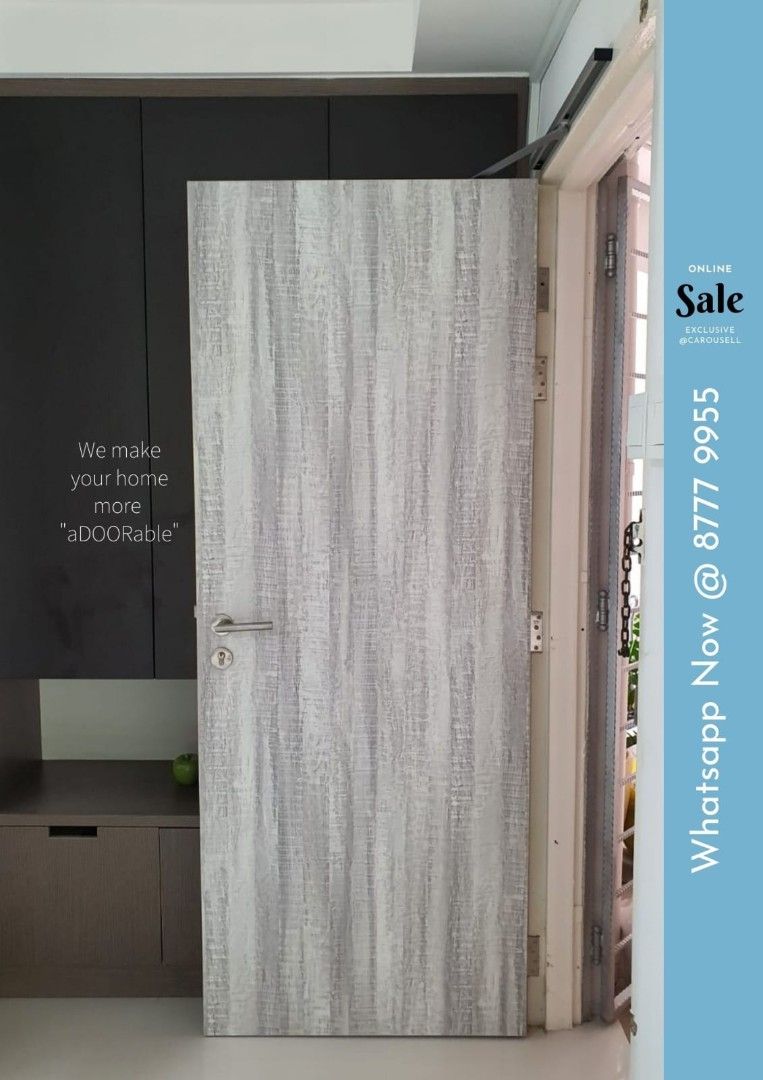 Anniversary promotion! High pressure laminate solid main door for HDB ...