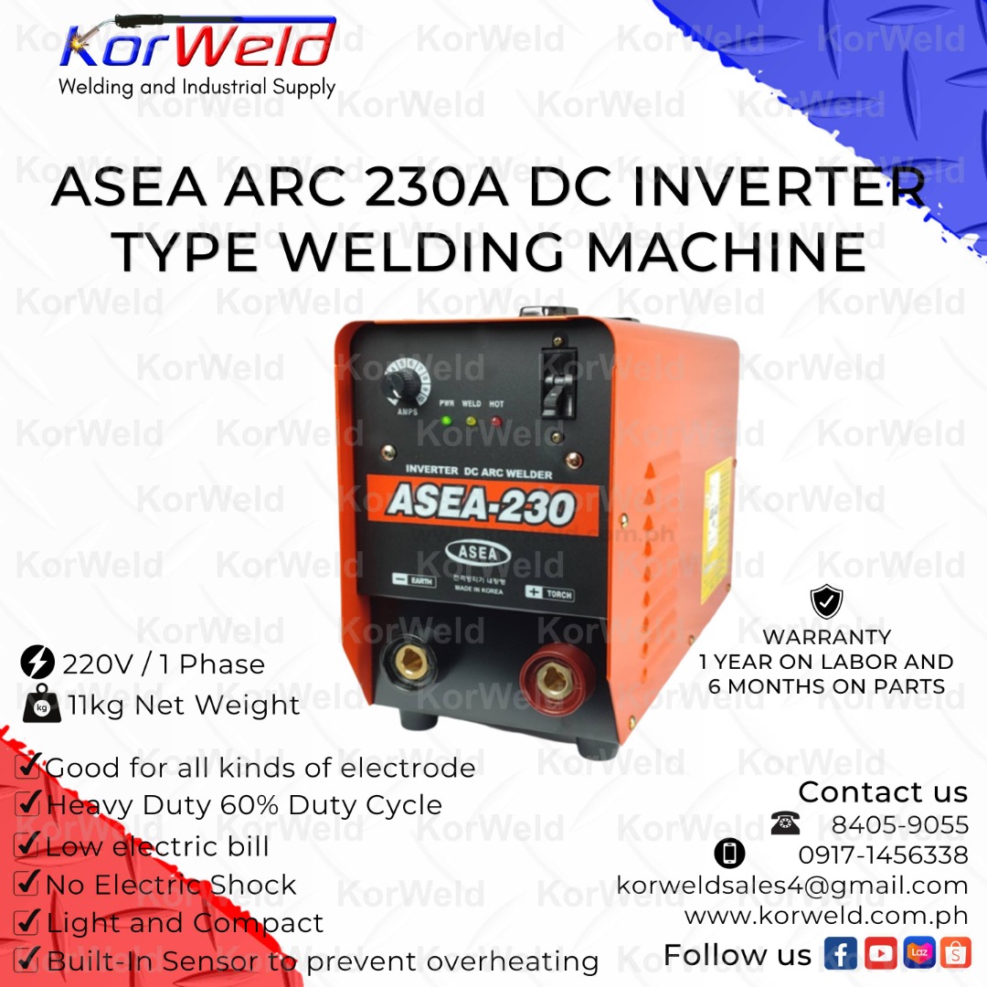 ASEA ARC 230A DC Welding Machine Inverter Type, Everything Else, Looking For on Carousell