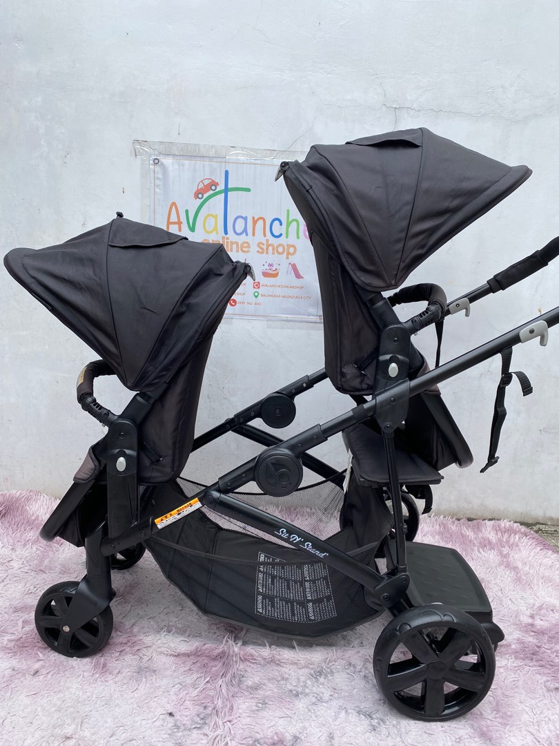 Baby Trend Sit and stand Snap and gear Tandem Strollee Twin stroller ...