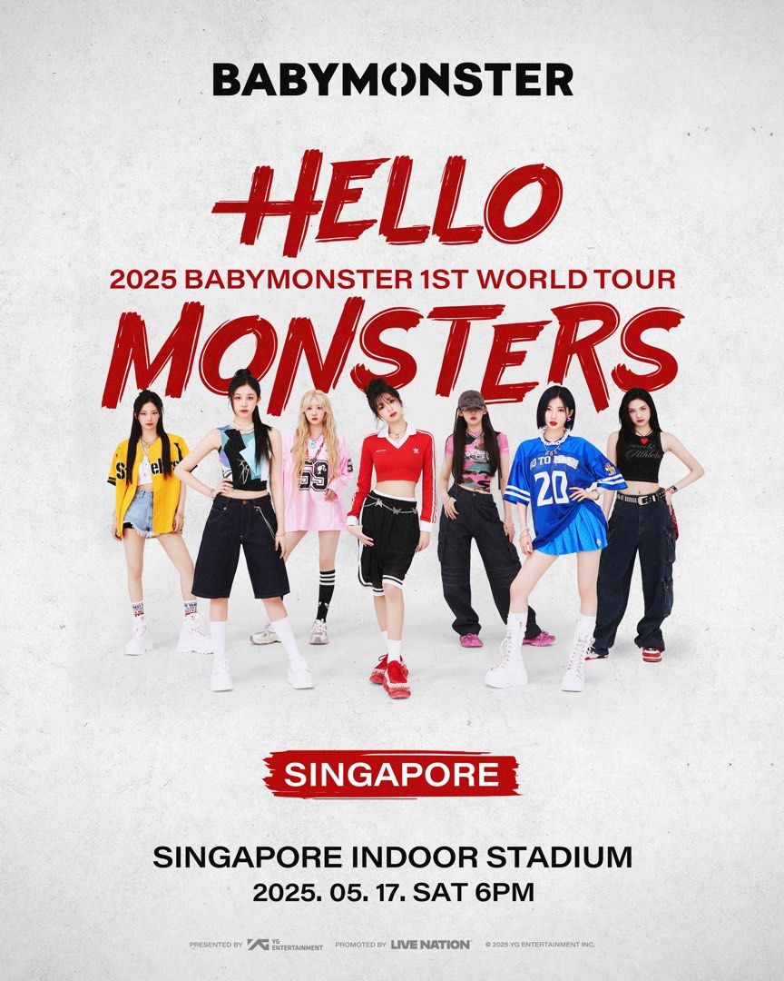 Babymonster First World Tour Singapore Cat 1 x 2 , Hobbies & Toys ...
