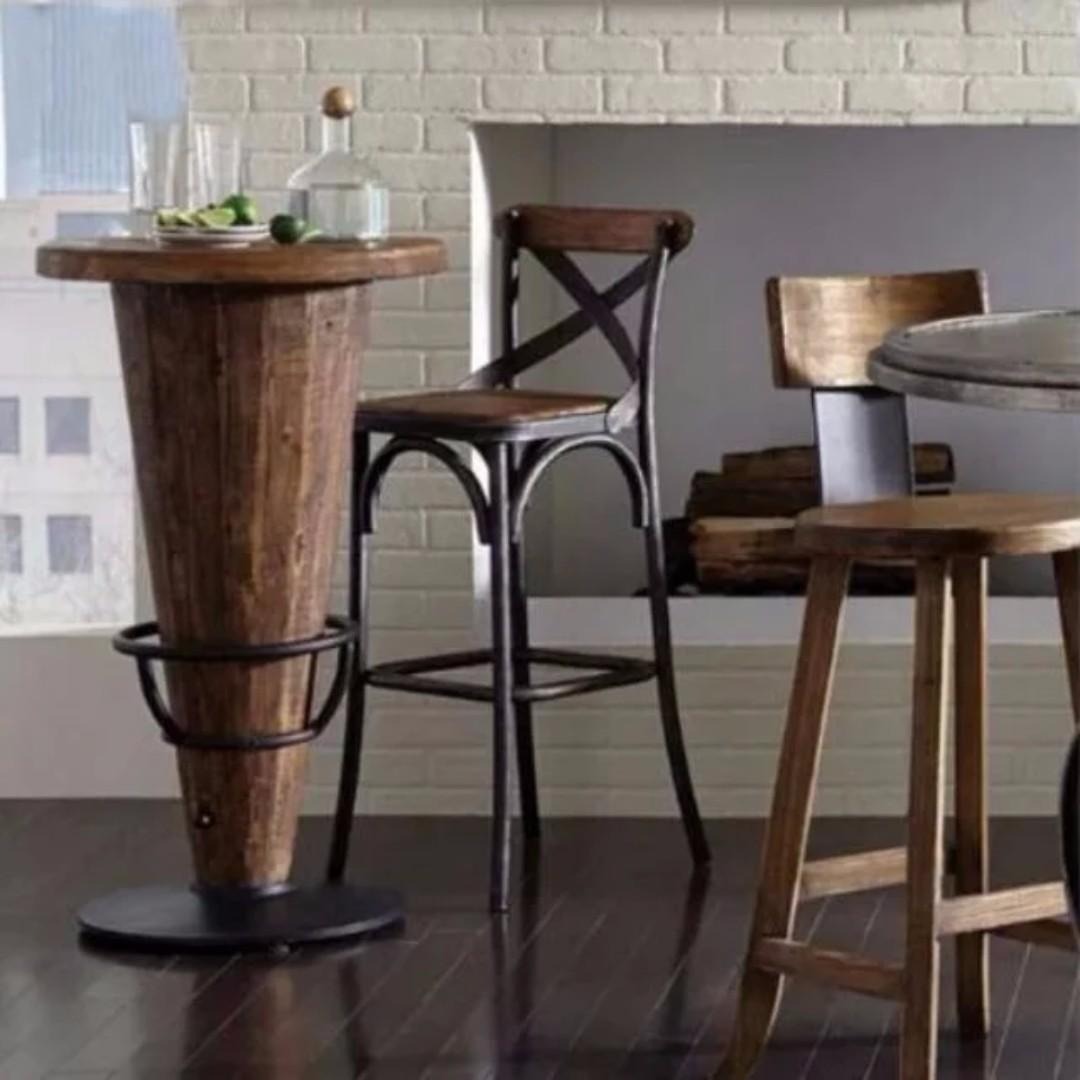CSBC 003 Solid Wood High Bar Chair Stool Chair Cafe Restaurant Pub ...