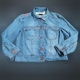 (D220) DENIM JACKET 10-11 YEARS, Babies & Kids, Babies & Kids Fashion ...