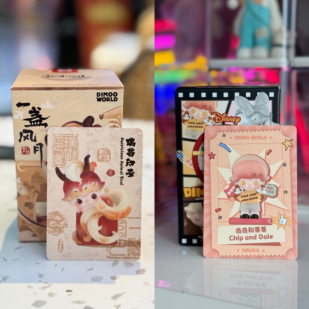 Dimoo Auspicious Animal Seal + Dimoo Disney Chip and Dale, Hobbies ...
