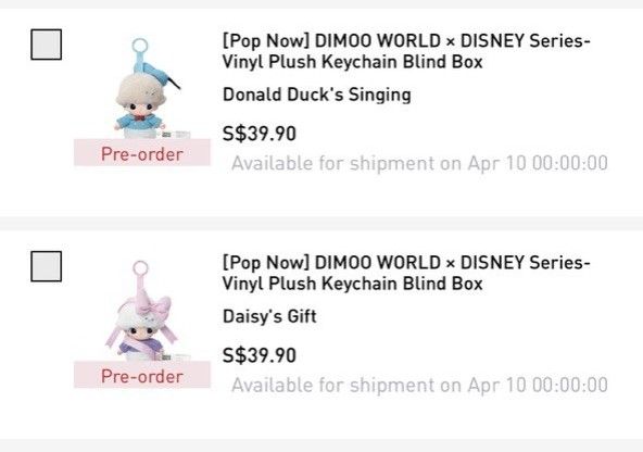 DIMOO WORLD × DISNEY Series-Vinyl Plush Keychain Blind Box, Hobbies ...