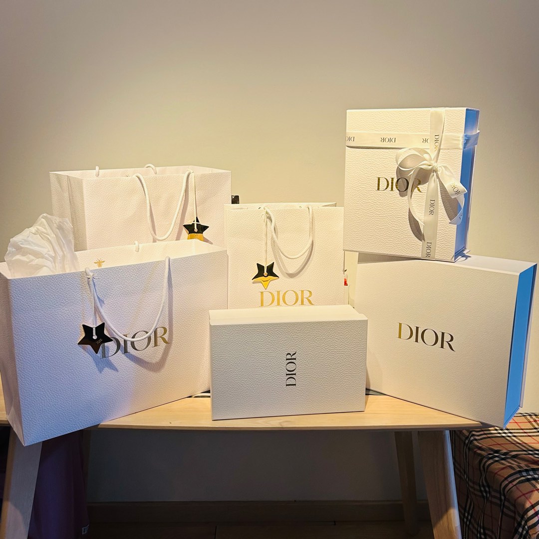 Dior paper bag & boxes, Luxury, Accessories on Carousell