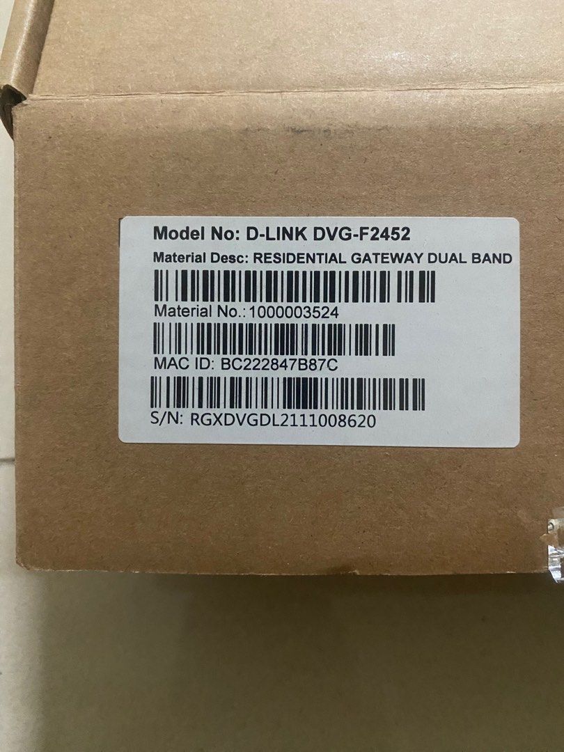 D-Link DVG_F2452 RESIDENTIAL GATEWAY DUAL BAND AC1200 Wireless Router ...