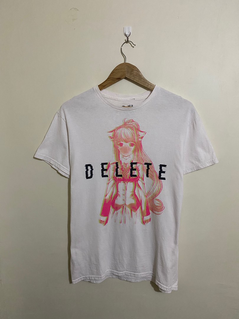 Doki Doki "Delete" Anime Girl Shirt, Men's Fashion, Tops & Sets ...