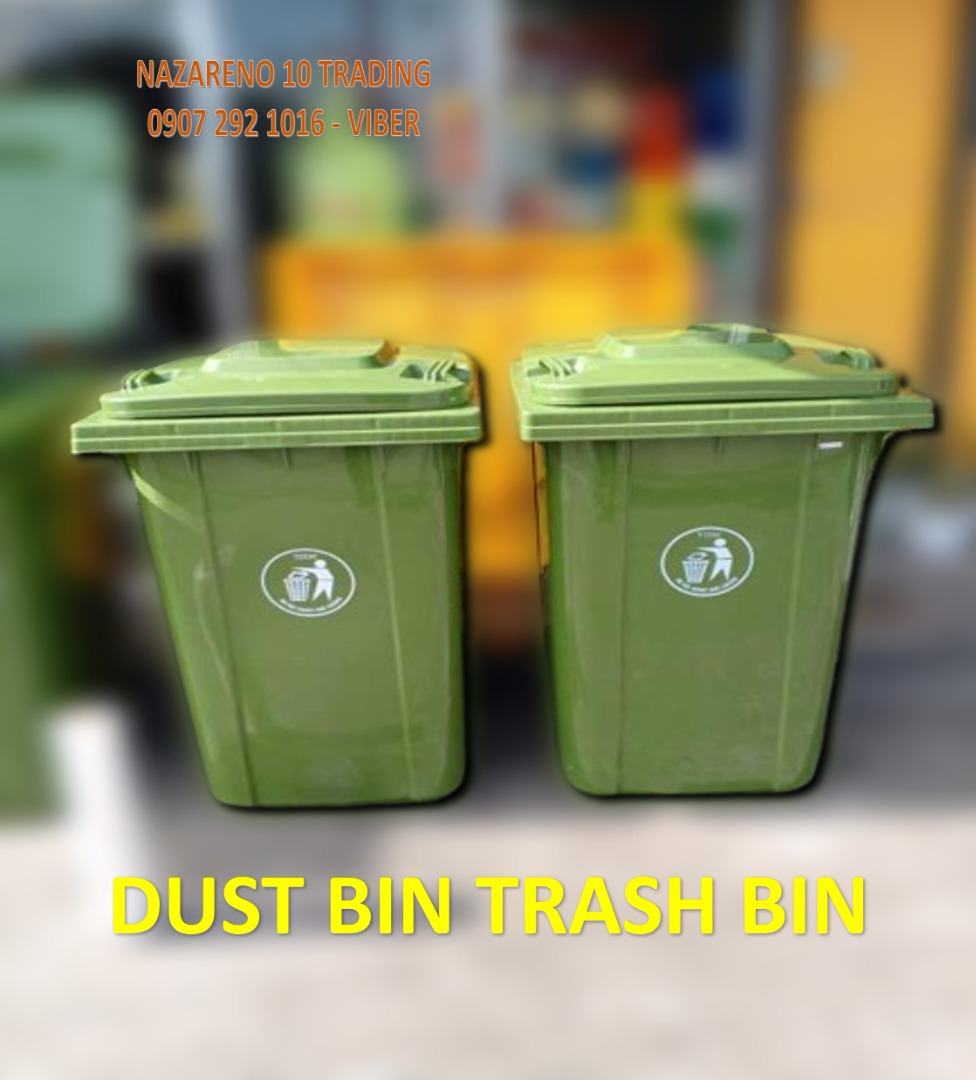 Dust bin Trash bin w/wheels 832, Furniture & Home Living, Cleaning ...