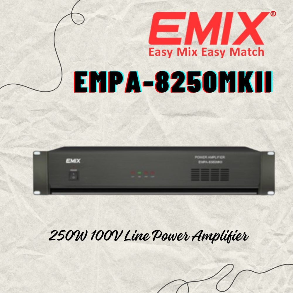 EMIX EMPA-8250MKII / EMPA-8500MKII 100V Line Power Amplifier, Audio ...