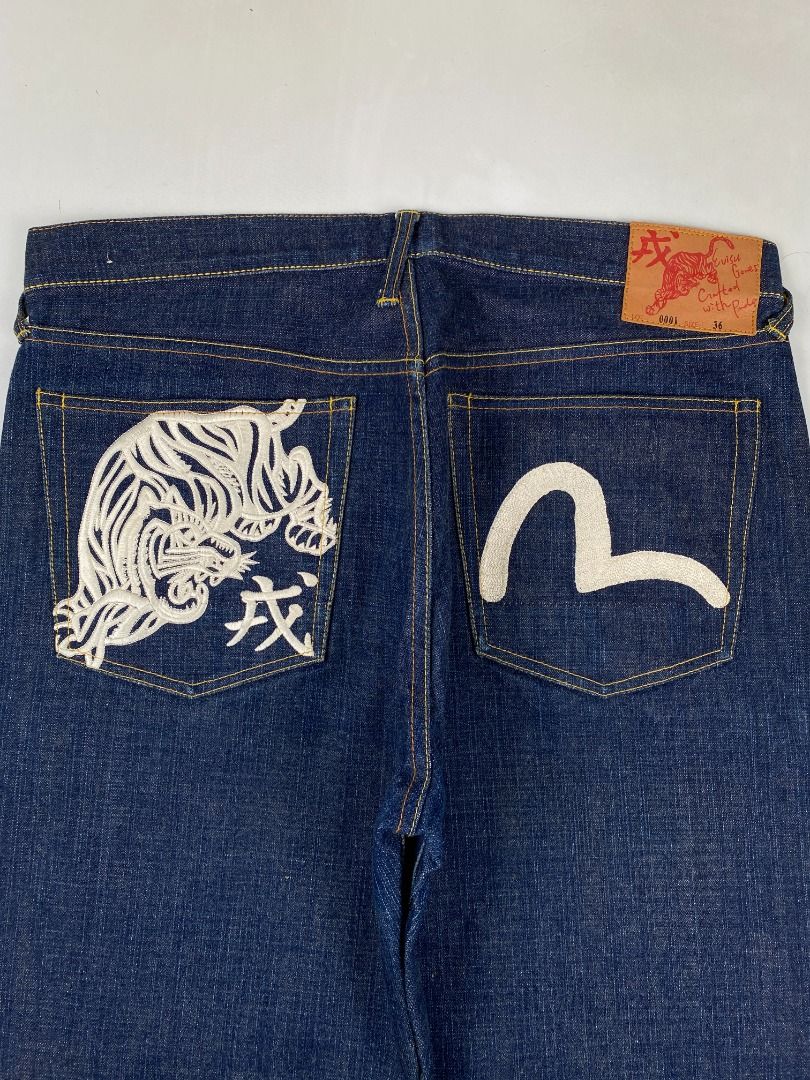 Evisu Genes Lot 0001 Tiger x Seagull Selvedge Denim, Men's Fashion, Bottoms, Jeans on Carousell