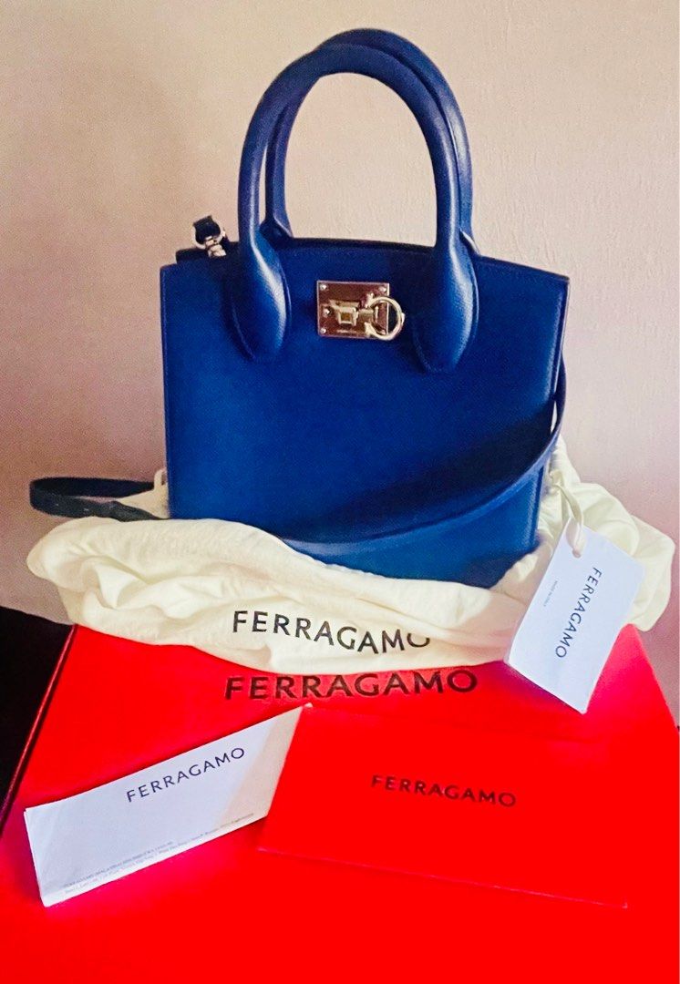 Ferragamo Studio Box bag in leather with Gancini, Luxury, Bags ...