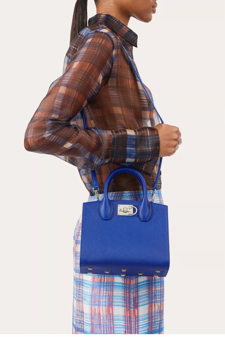 Ferragamo Studio Box bag in leather with Gancini, Luxury, Bags ...