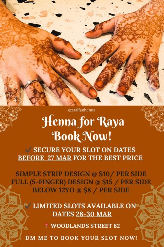 Henna for Eid / Raya! 2025, Lifestyle Services, Others on Carousell