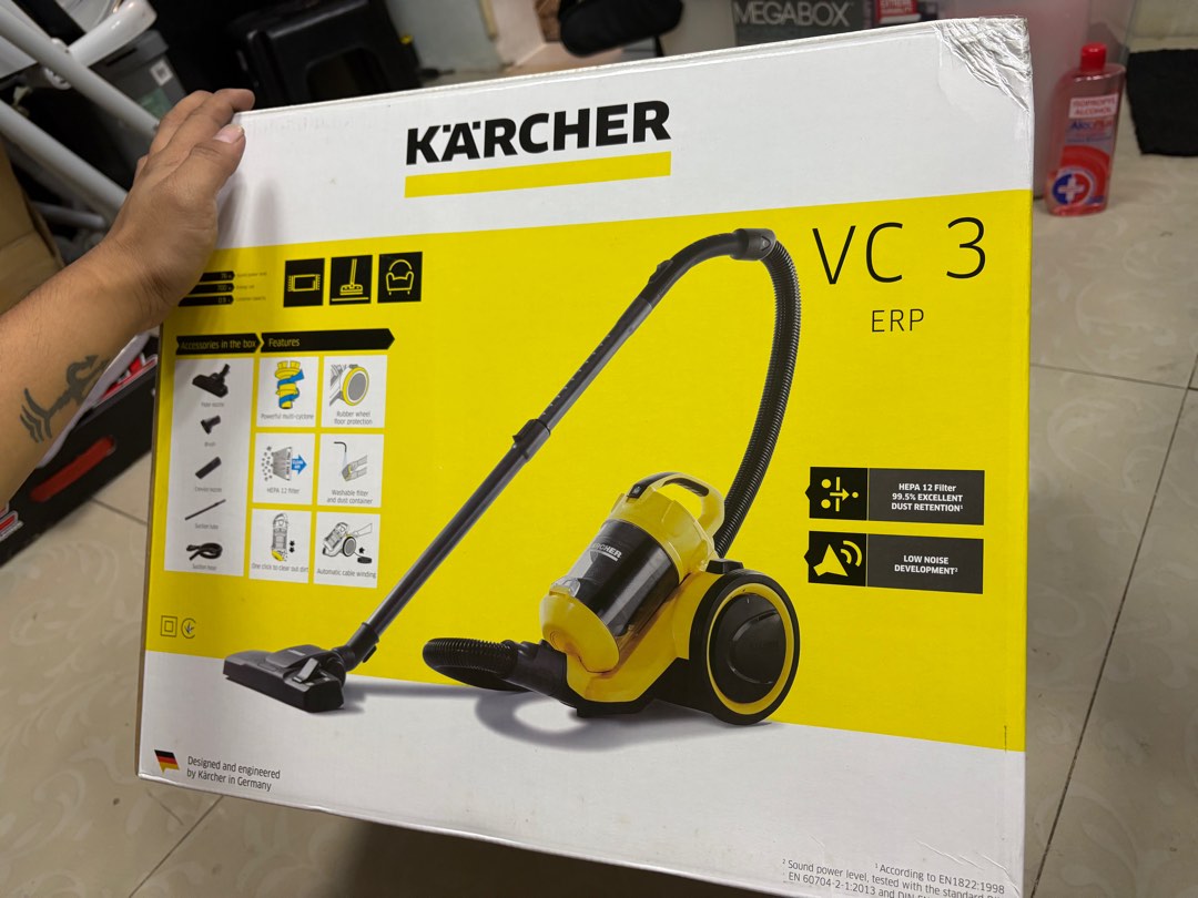 Karcher VC3 ERP Bagless Dry Vacuum Cleaner, TV & Home Appliances ...
