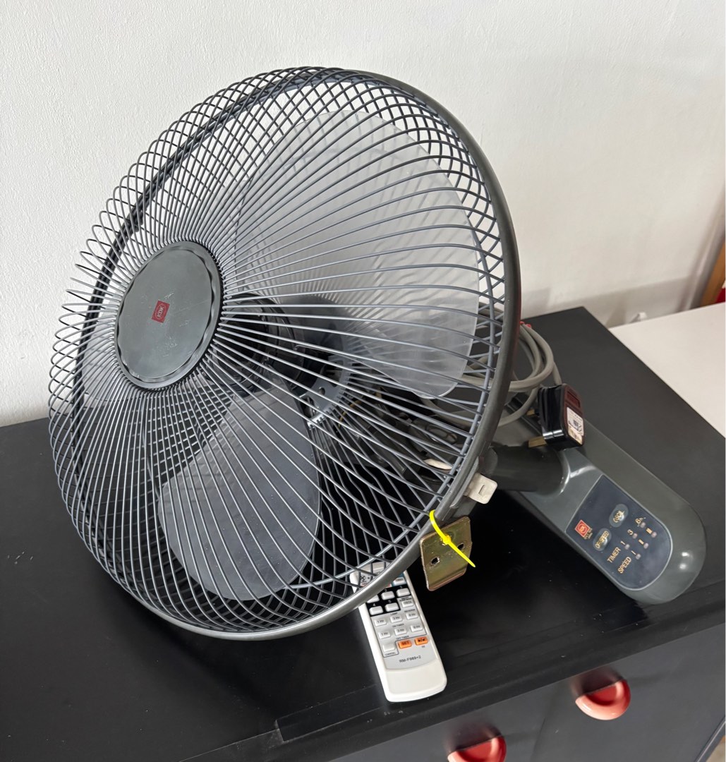 KDK Wall Fan with wall bracket and third party remote control ...