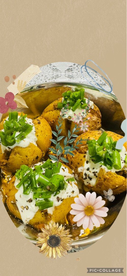 Loaded Jacket Potatoes sprinkled with sea salt and grinded pepper with ...