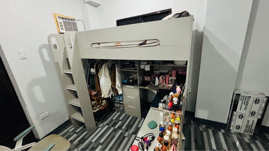 Loft Bed (Mandaue Foams Terrie Loft Bed with desk), Furniture & Home ...