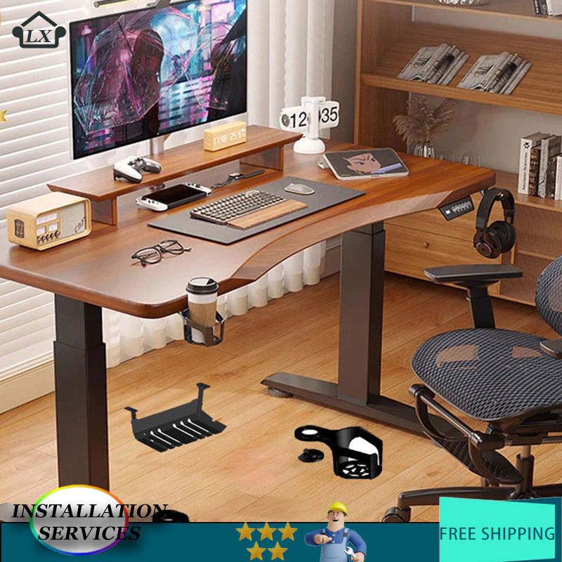 Lzx Table Office Desk Gaming Table And Chair Set With Counter Computer ...