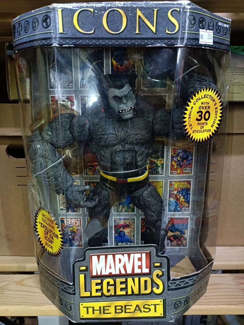 MARVEL LEGENDS ICONS THE BEAST 12" INCLUDES EXCLUSIVES BOOK, Hobbies ...