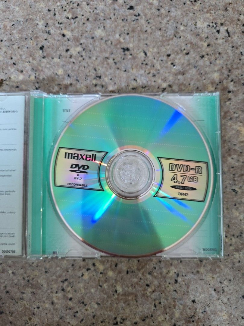 Maxell DR47 DVD-R 4.7GB Recordable Disc, Hobbies & Toys, Music & Media ...