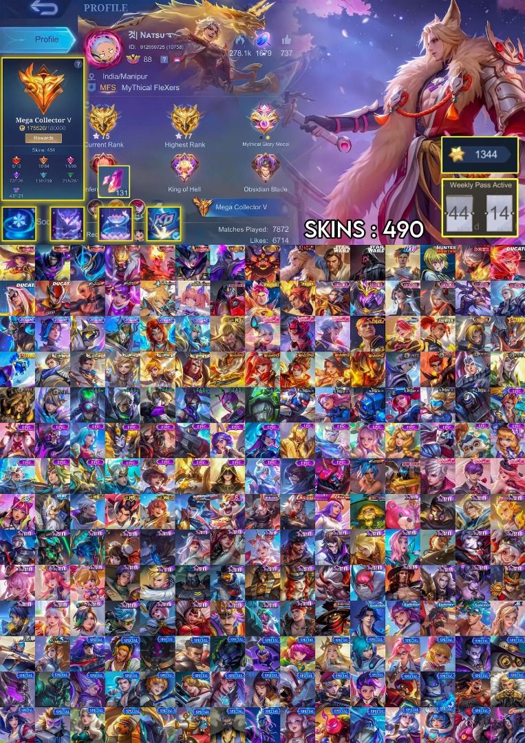 [MEGA COLLECTOR] Julian HxH | Kishin Lance | Mobile Legends Account ...