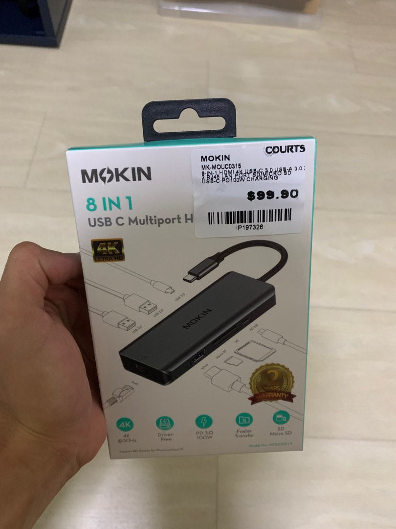 MOKIN 8 IN 1 USB C Multiport Hub, Computers & Tech, Parts & Accessories ...
